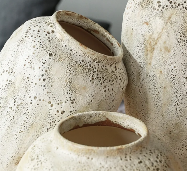 Rustic Weathered Cream Vase - Meizon